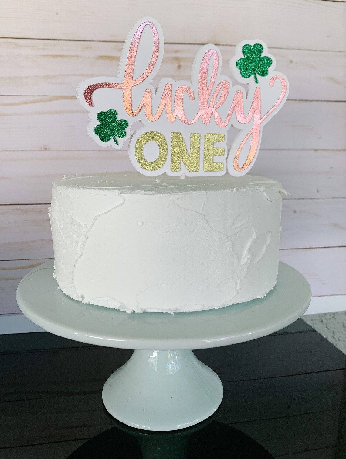 Lucky One Cake Topper / March First Birthday / Shamrock First | Etsy
