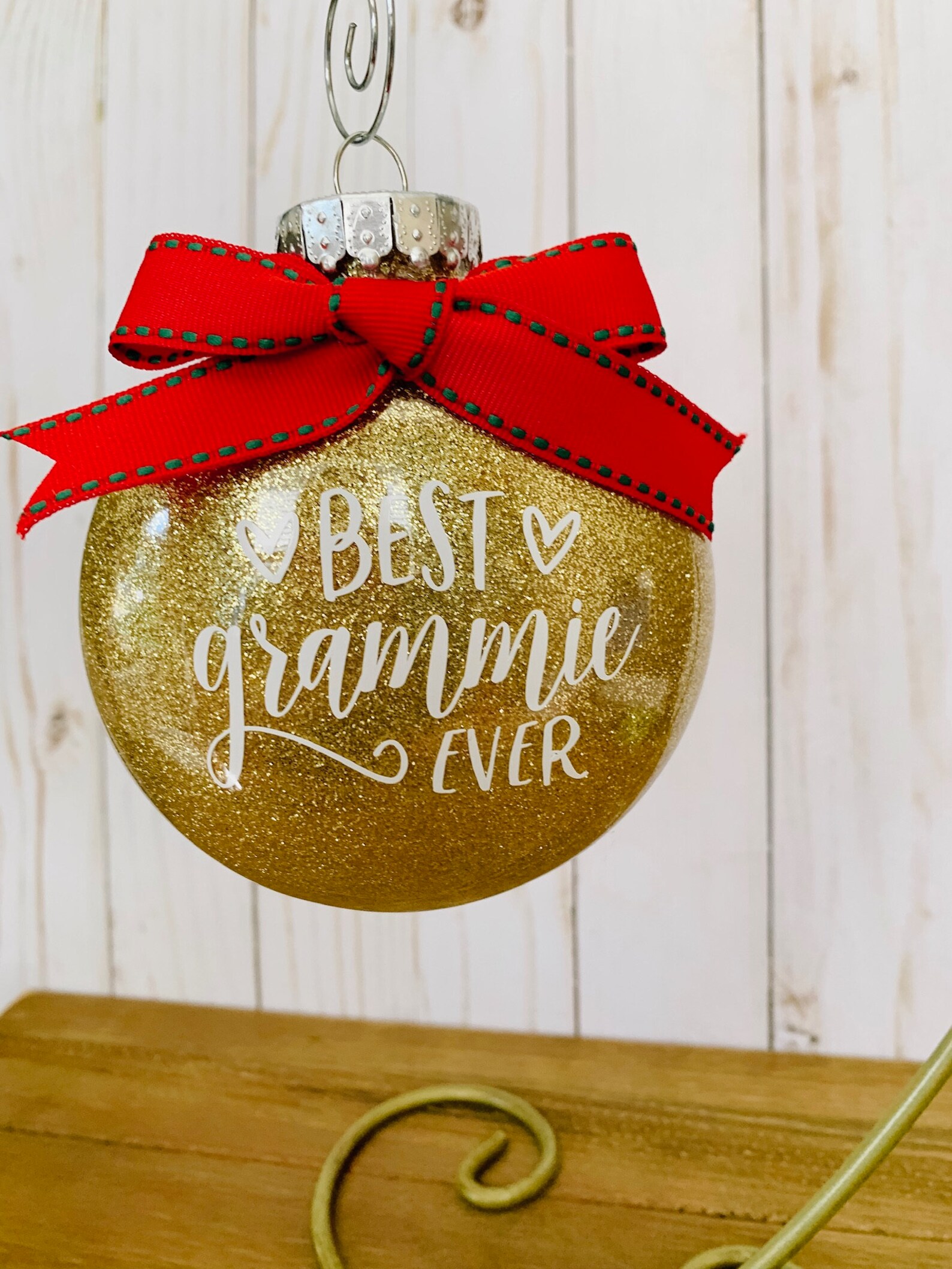 Custom Grammie Grandma Glitter Christmas Ornament / Grandma - Etsy