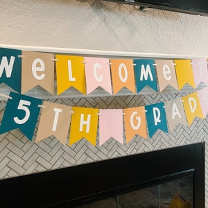 Welcome Classroom Banner / Back to School Banner / Boho Classroom Decor ...