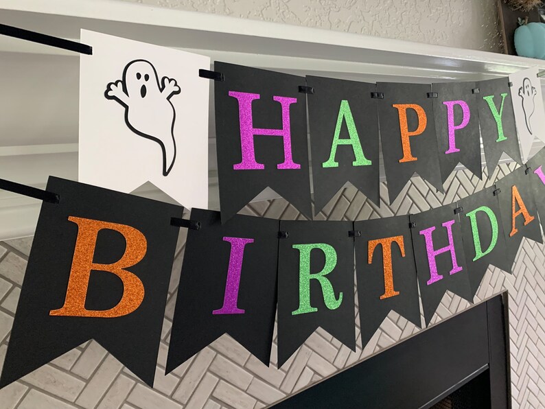 Halloween Happy Birthday Banner / Spooky One / Halloween Party ...