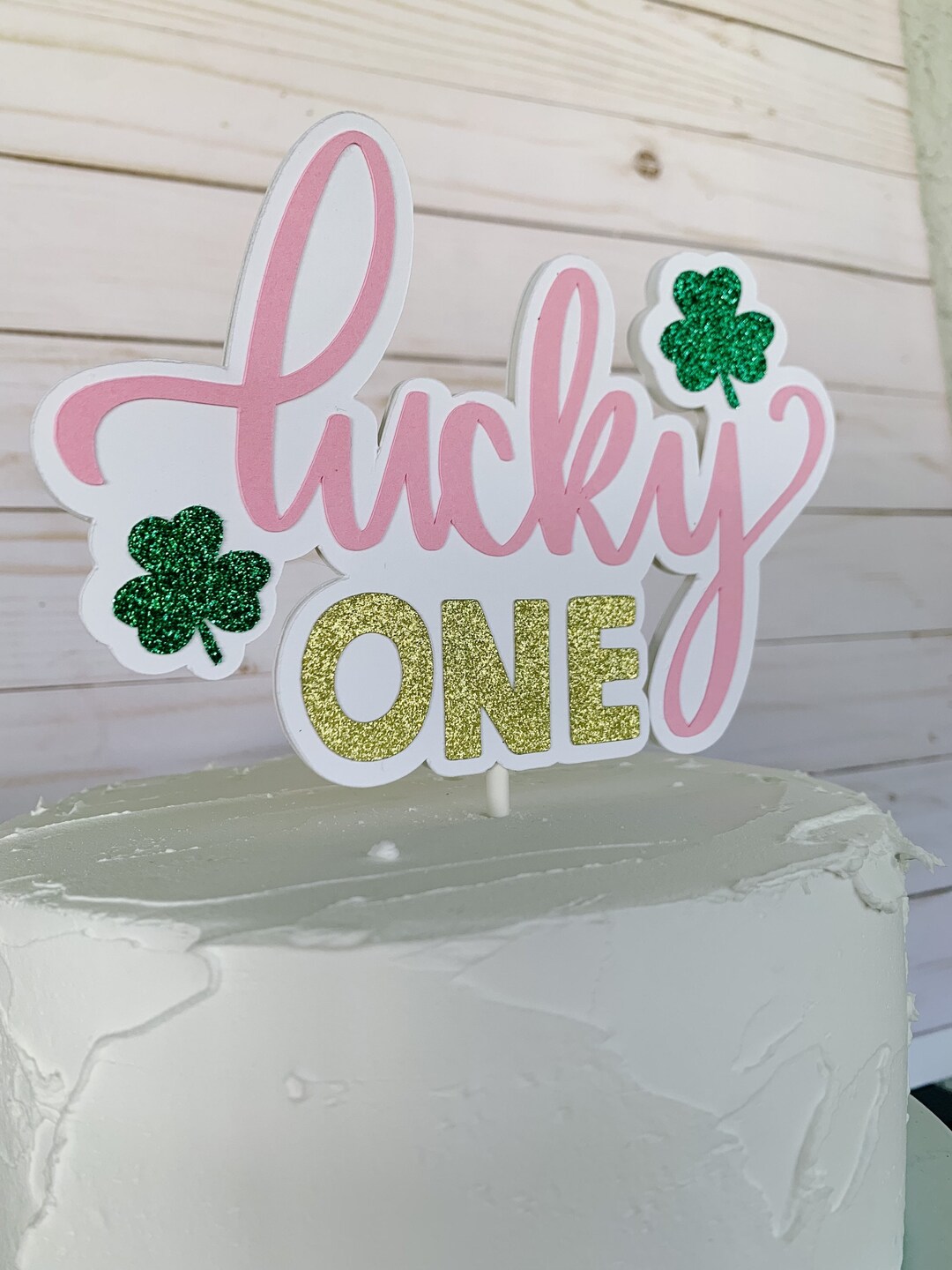 Lucky One Cake Topper / March First Birthday / Shamrock First Birthday ...