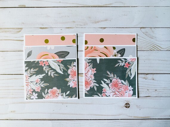 6 Note Cards With Envelopes / Floral Note Cards / Blank Note - Etsy
