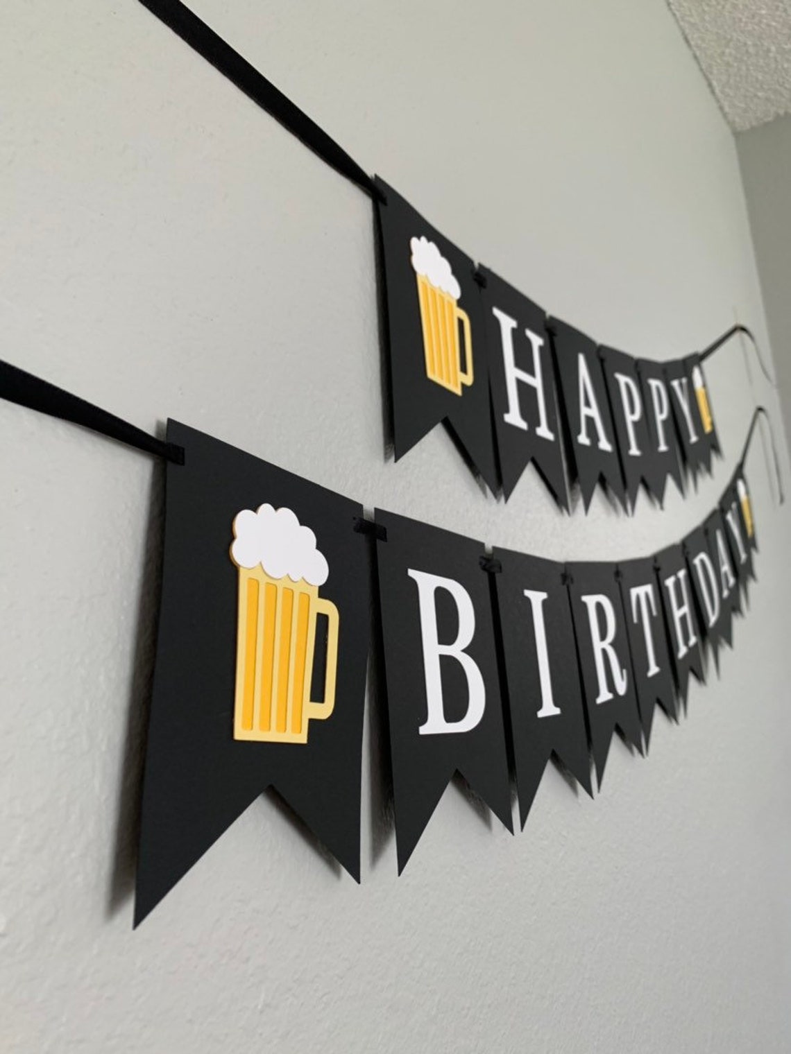 Birthday Beer Banner / Beer Birthday / 30th Birthday Banner / - Etsy
