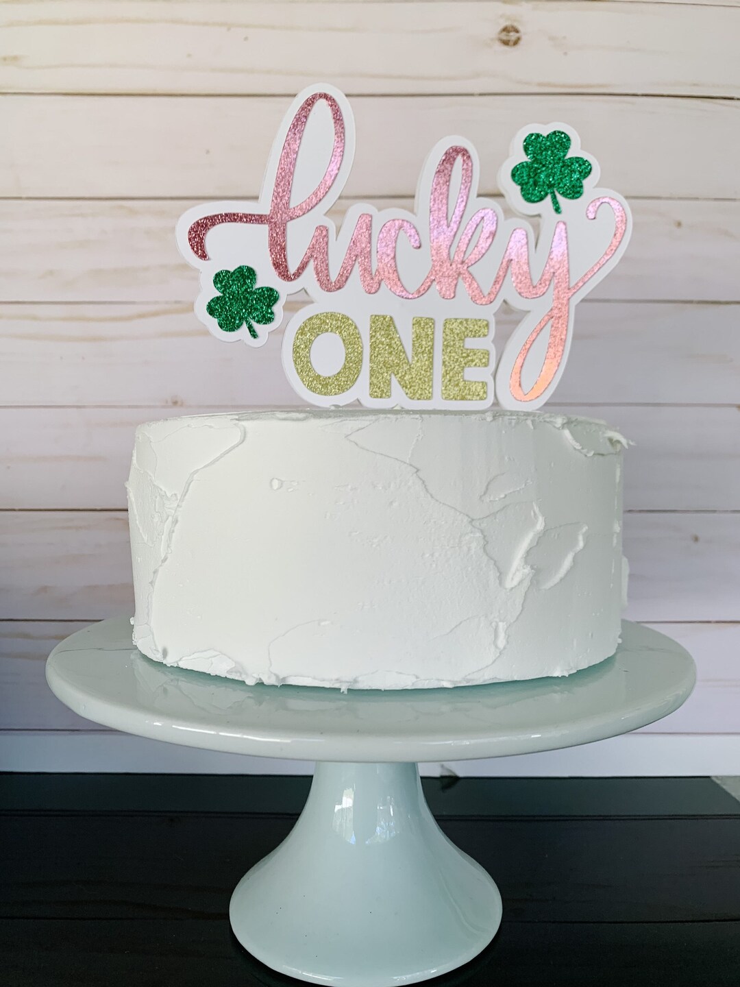 Lucky One Cake Topper / March First Birthday / Shamrock First Birthday ...