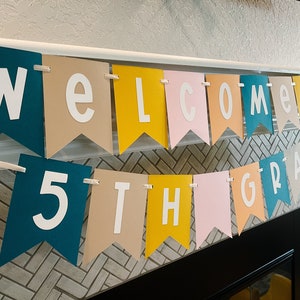 Welcome Classroom Banner / Back to School Banner / Boho Classroom Decor ...