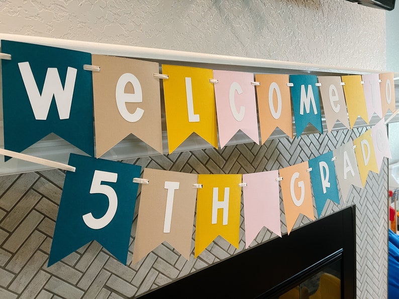 Welcome Classroom Banner / Back to School Banner / Boho Classroom Decor ...