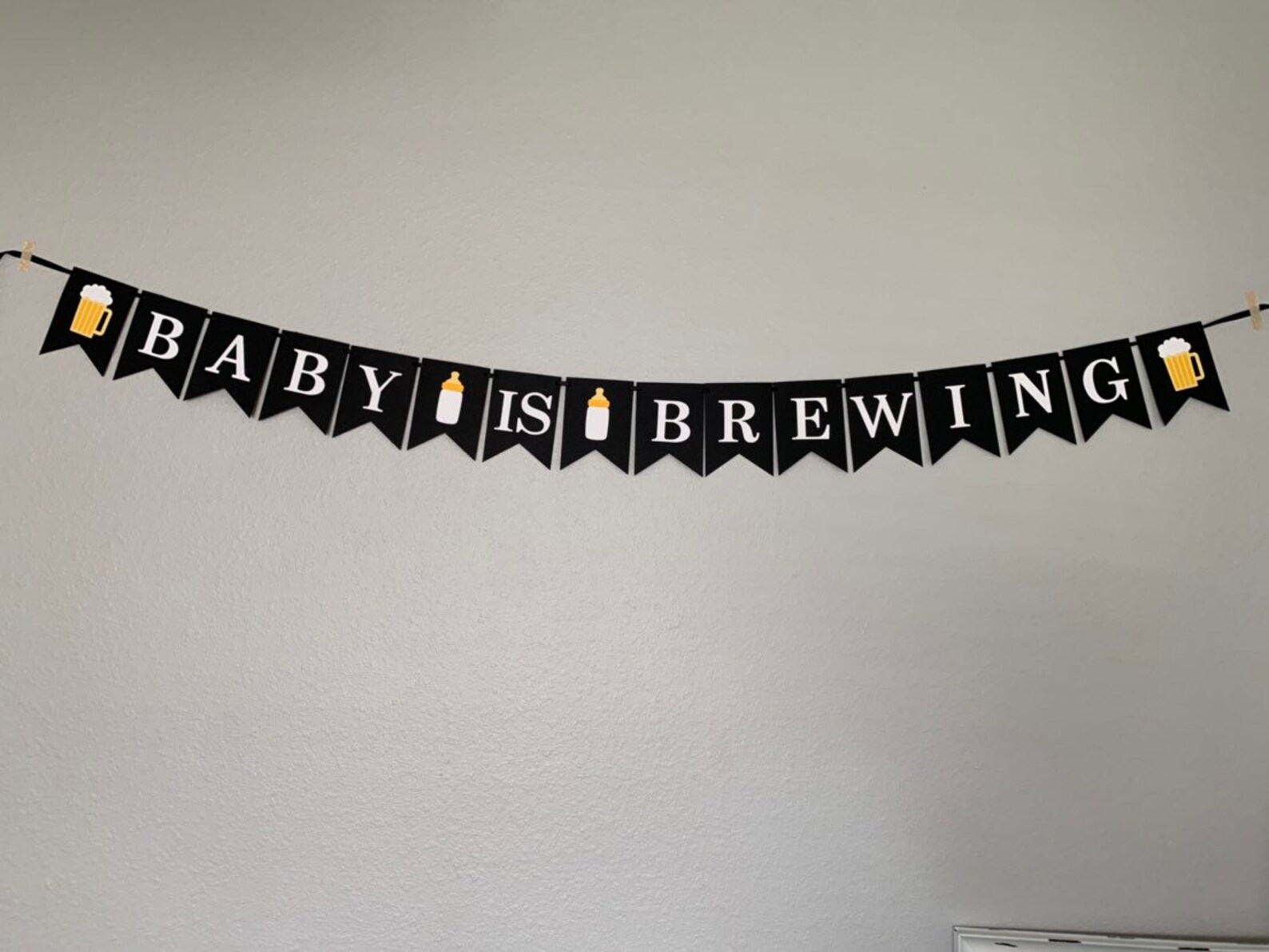 Baby is Brewing Beer Banner / Beer Baby Shower / Boy Baby - Etsy