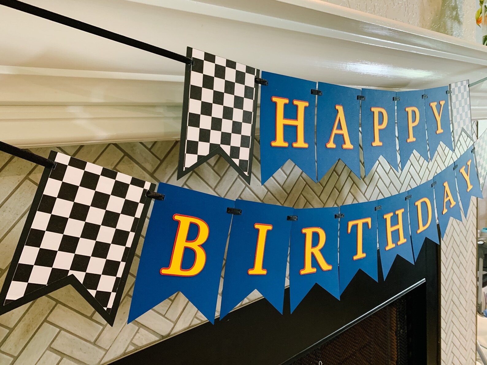 Happy Birthday Racing Banner / Race Car Birthday / Car | Etsy