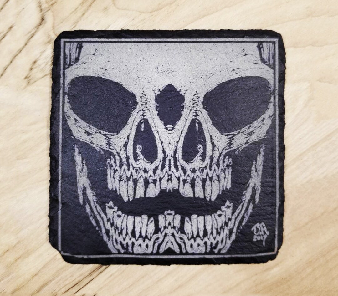 Creepy Coasters : Slate Coasters, 4x4 Inch, Set of Four, Engraved ...