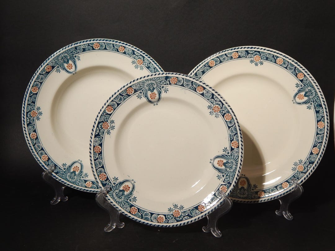 LONGWY FRENCH CERAMICS Londres Antique Rare 18-piece Liberty Table ...