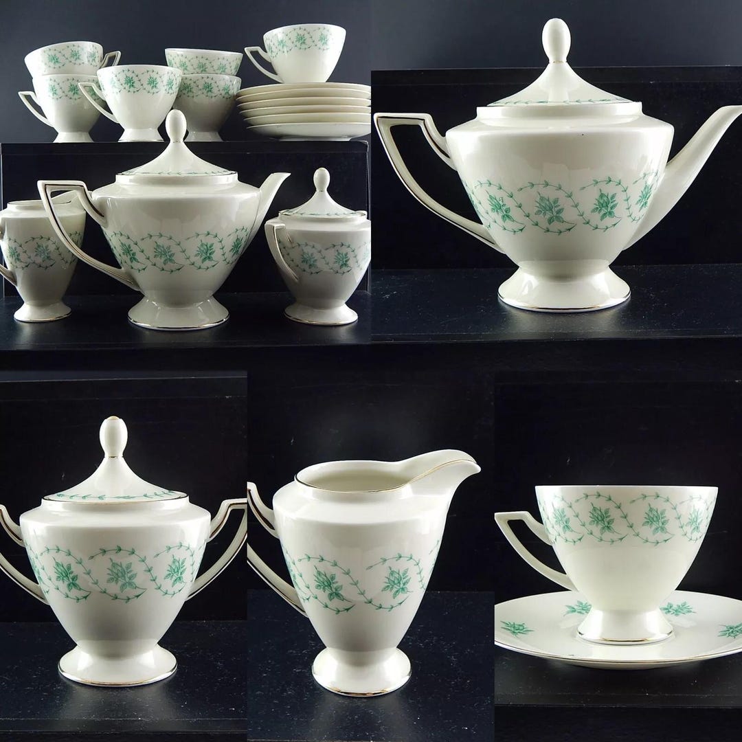 Jaeger & Co. Tea Service Empire Porcelain Ivory Bavaria - Etsy