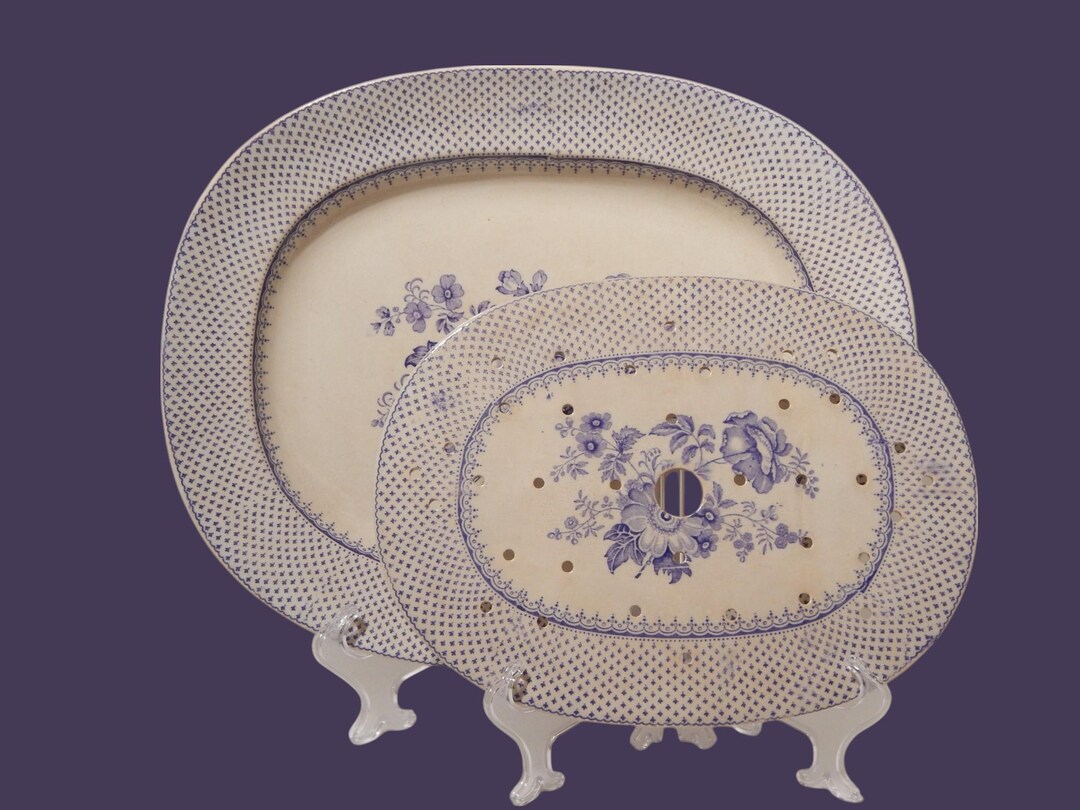 PRIMAVESI 1860 ERMINE BORDER Antique Very Rare Tray With Perforated ...