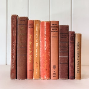 Vintage Orange and Red School Book Bundle for Classroom Decor - Etsy