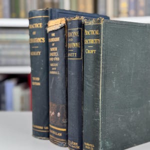 Antique Blue School Book Bundle, School Textbooks, Faded Shabby Books ...