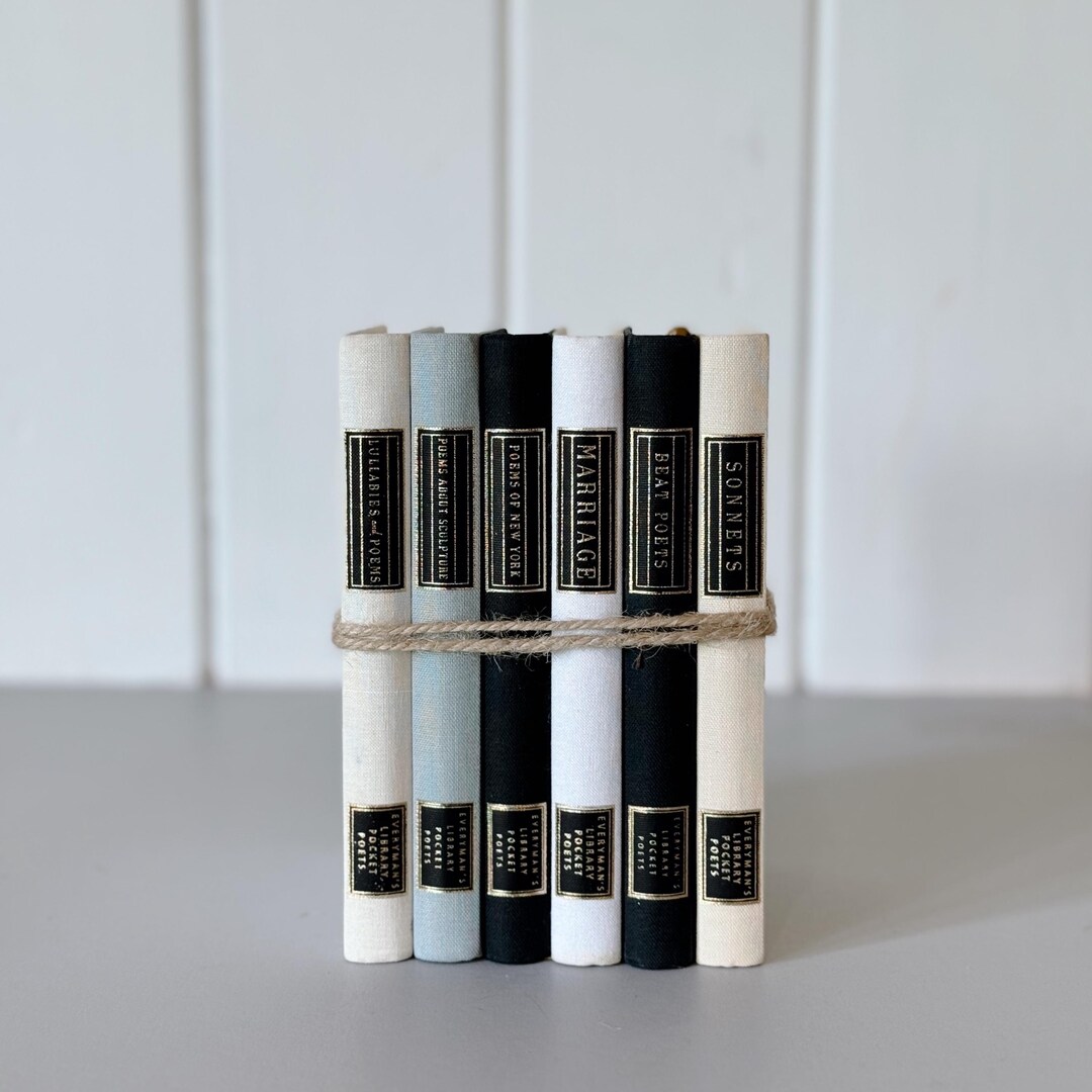 Mini Pocket Sized Black White and Gray Poetry Book Bundle, Everyman's ...