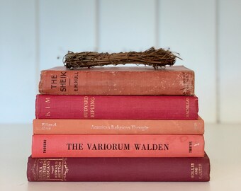 Pink Vintage Book - Etsy