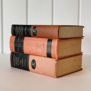 Rust Red and Black Decorative Books, Modern Library Giant Books, Shabby ...