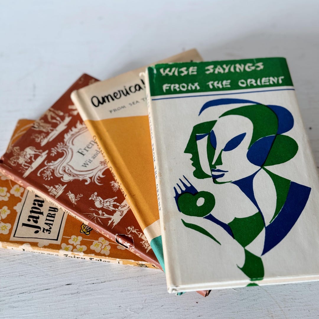 Vintage Mini Illustrated Colorful Book Bundle, Peter Pauper Press ...