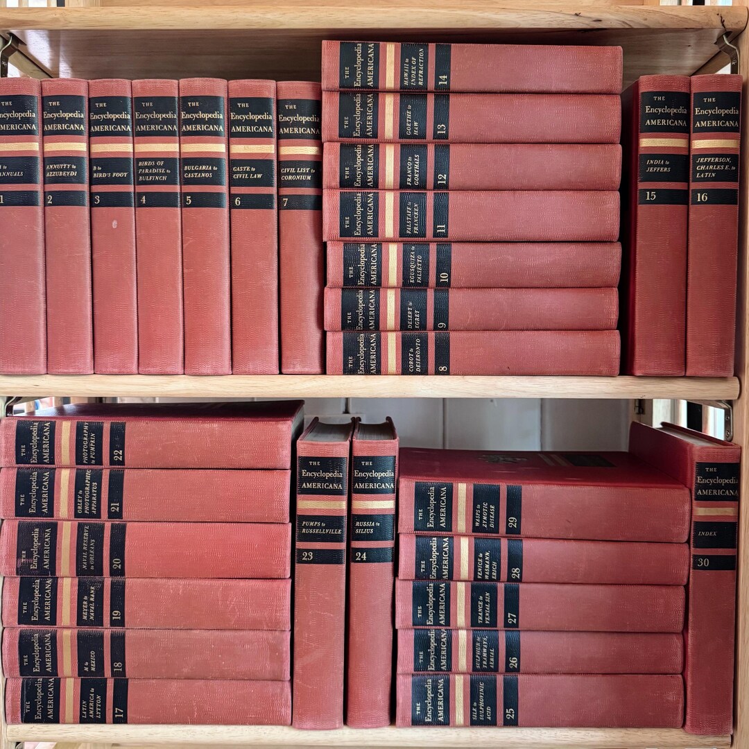 Red and Black Books 1958 the Encyclopedia Americana Complete Set, Large ...