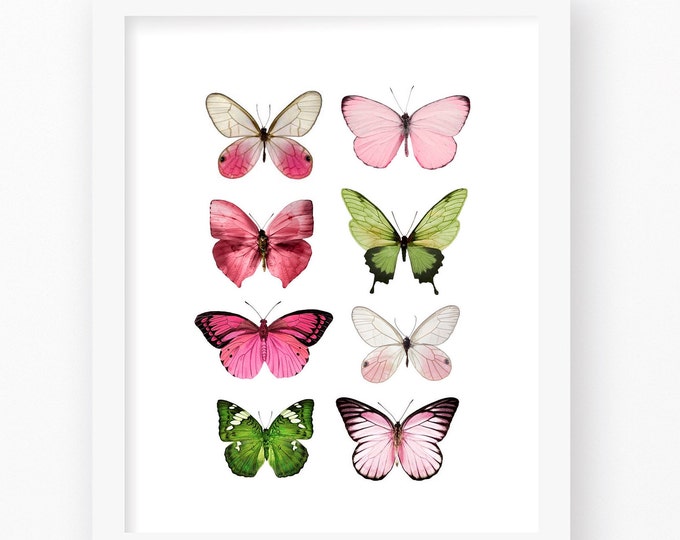 Pink Butterfly Butterfly Butterfly Print Pink Butterfly | Etsy
