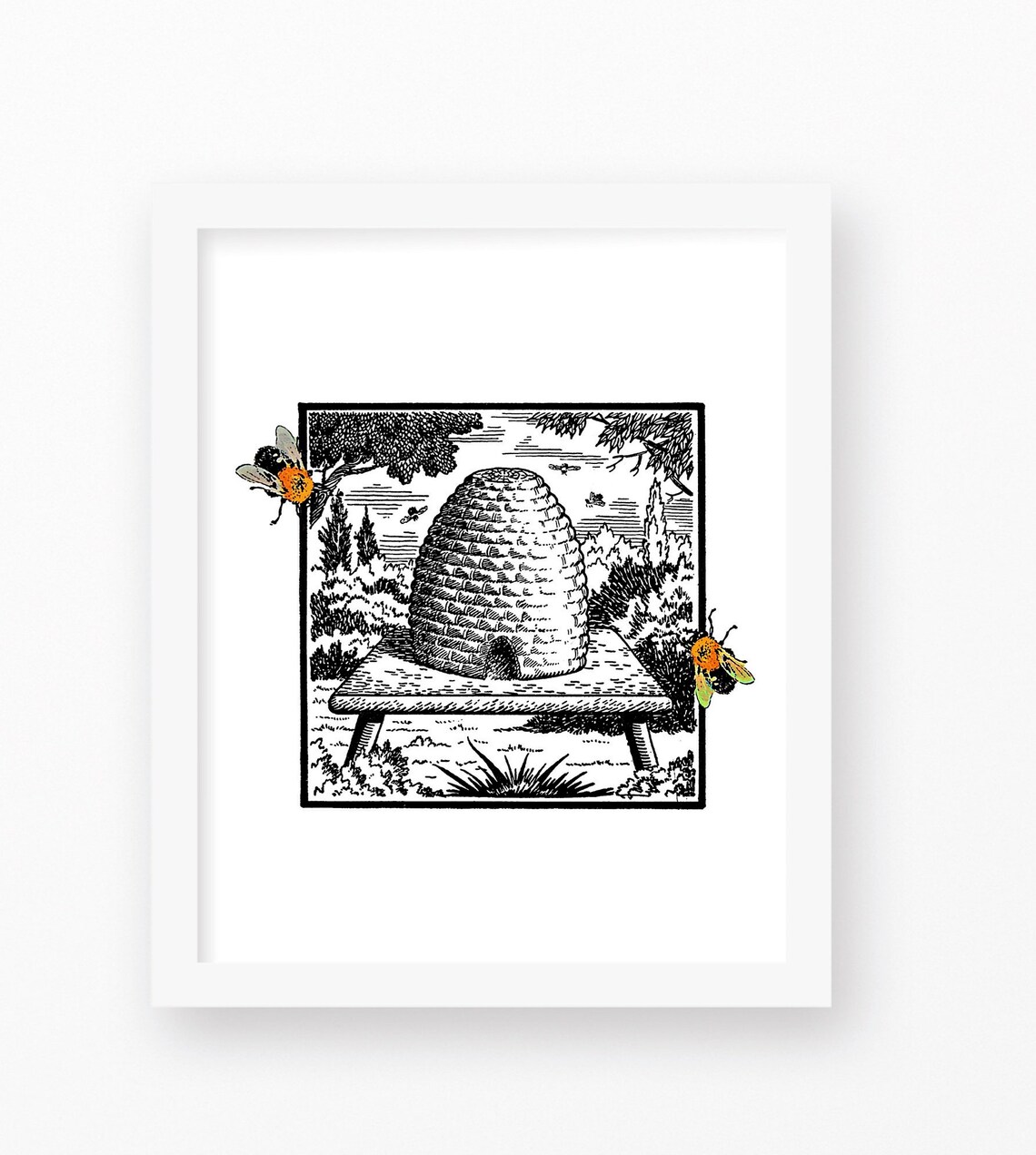 Beehive Beehive Art Beehive Print Bee Artwork Bee Lovers - Etsy