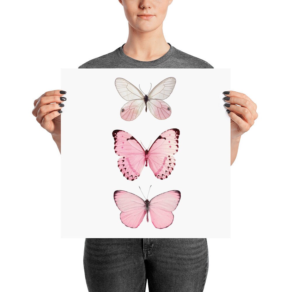 Pink Butterfly Butterfly Butterfly Print Pink Butterfly - Etsy
