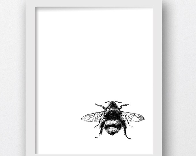 Bee Print, Bumblebee Art, Bumblebee Print, Bee Wall Print, Wall Print ...