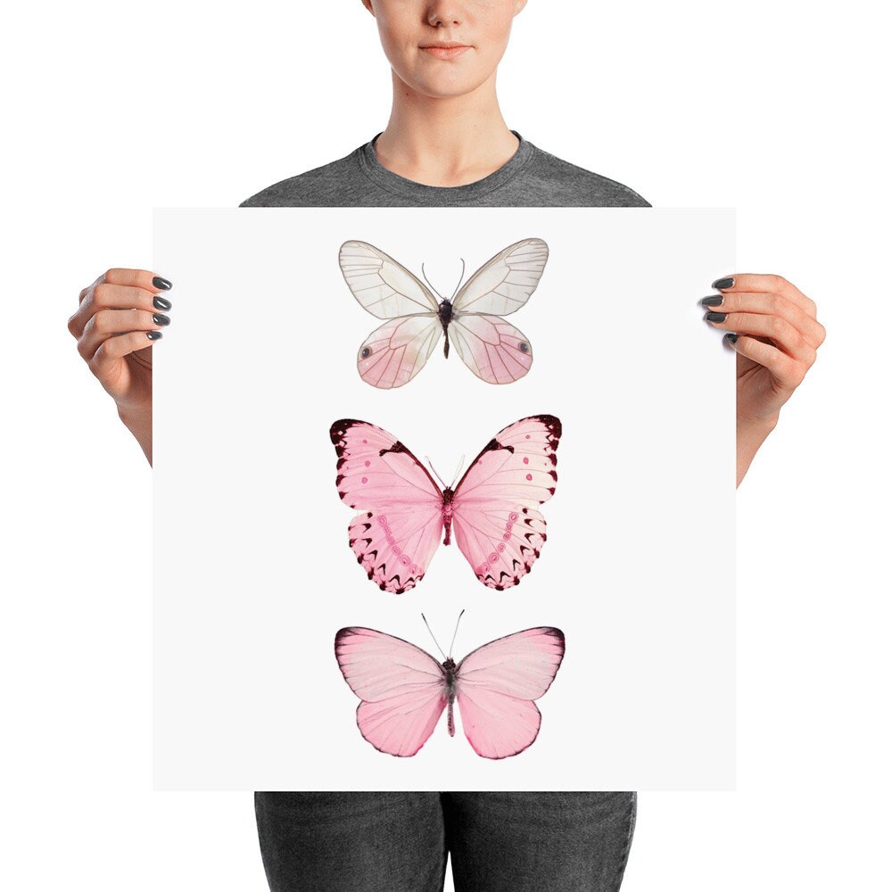 Pink Butterfly Butterfly Butterfly Print Pink Butterfly - Etsy