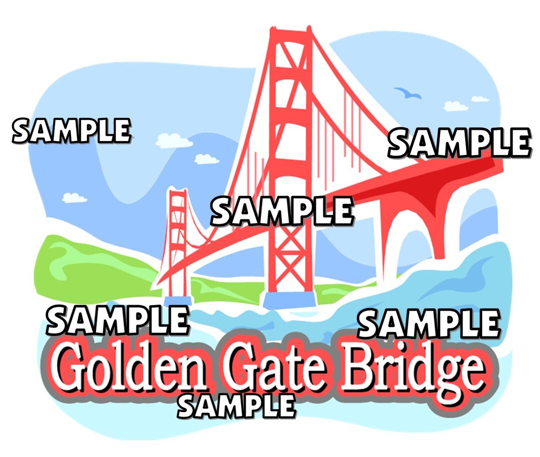 Golden Gate Bridge Scrapbook Embellishment Paper Die Cut Piece - Etsy