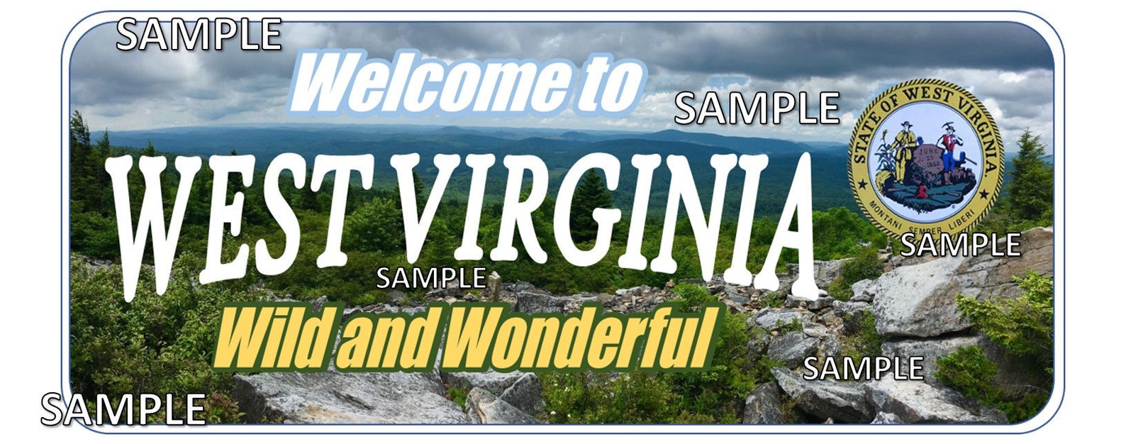 Welcome to West Virginia Welcome Highway Sign Scrapbook Embellishment ...