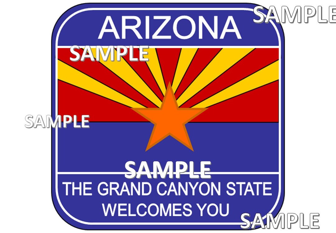Arizona State Welcome Sign Scrapbook Embellishment Paper Die Cut Piece ...