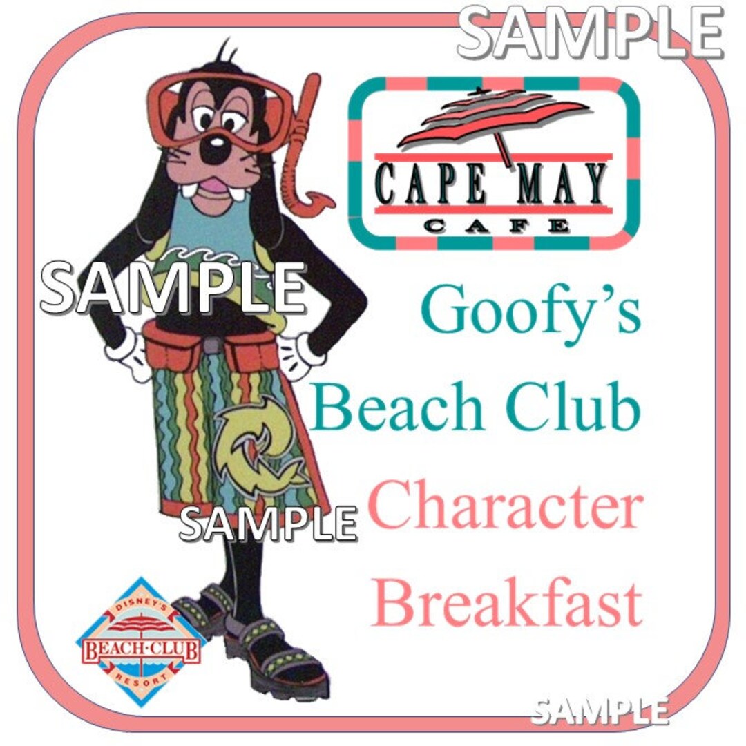 Disney World Goofy's Beach Club Character Breakfast Scrapbook ...