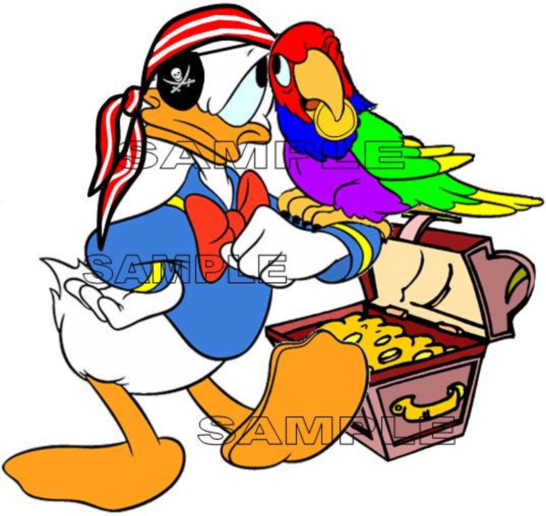 Disney World Disneyland Magic Kingdom Pirate Donald Duck Scrapbook ...