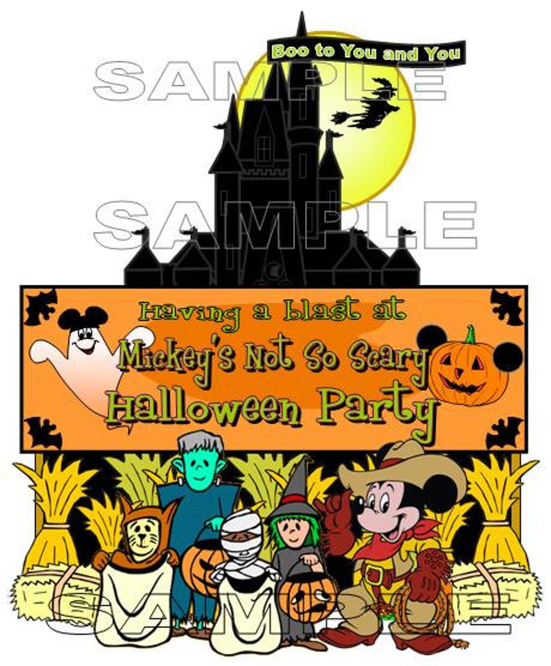 Disney Mickey's Not so Scary Halloween Party Entrance Sign Scrapbook ...