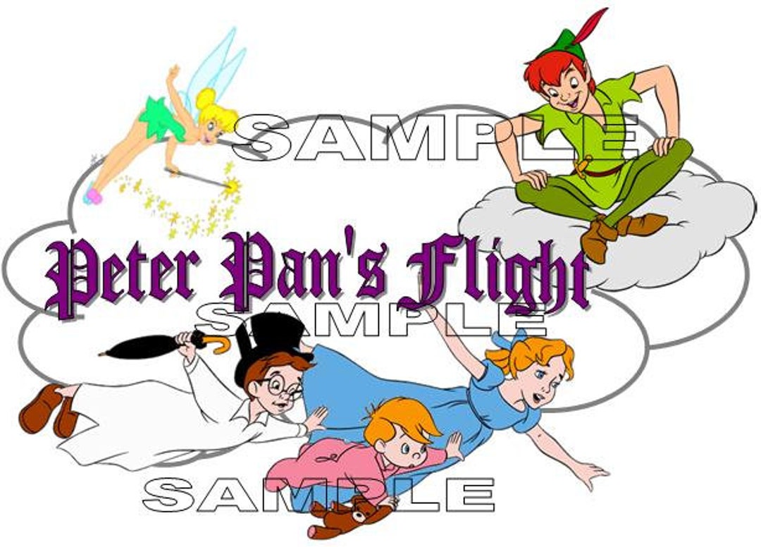 Disney World Disneyland Magic Kingdom Peter Pan's Flight Ride Sign ...