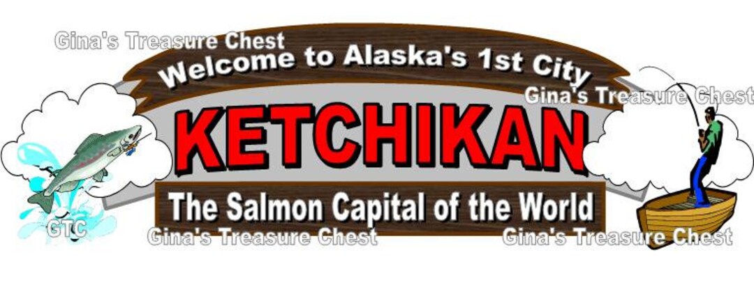 Ketchikan Alaska State Welcome Sign Scrapbook Embellishment Paper Die ...