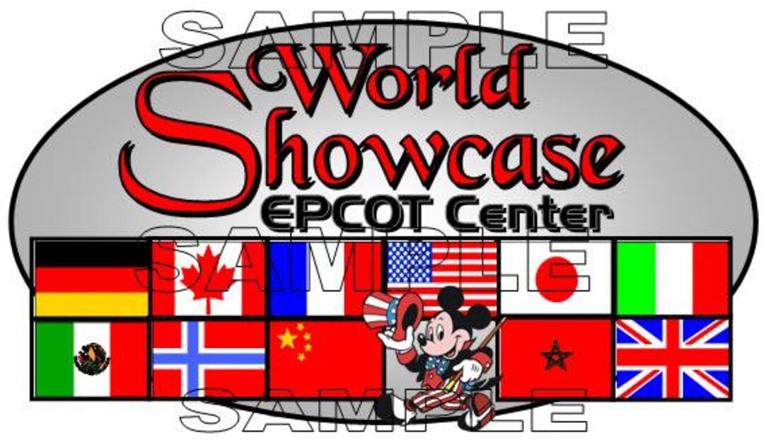 Disney World Epcot World Showcase Sign Mickey Mouse Scrapbook ...