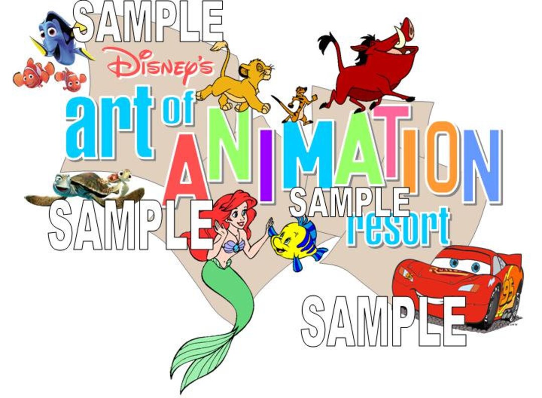 Disney World Art of Animation Resort Hotel Scrapbook Embellishment ...