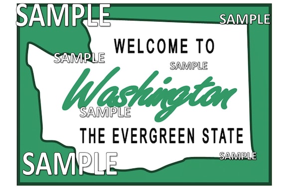 Welcome to Washington State Welcome Highway Sign Travel - Etsy