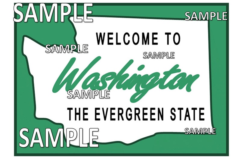 Welcome to Washington State Welcome Highway Sign Travel - Etsy