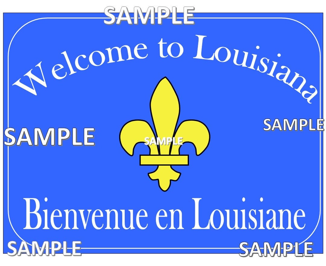 Louisiana State Welcome Sign Scrapbook Embellishment Paper Die Cut ...