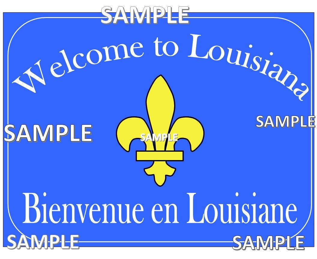 Louisiana State Welcome Sign Scrapbook Embellishment Paper Die Cut ...