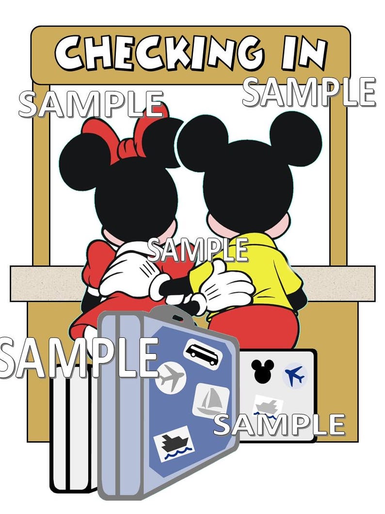 Checking in Mickey Mouse Minnie Theme Park Scrapbooking Scrapbook ...