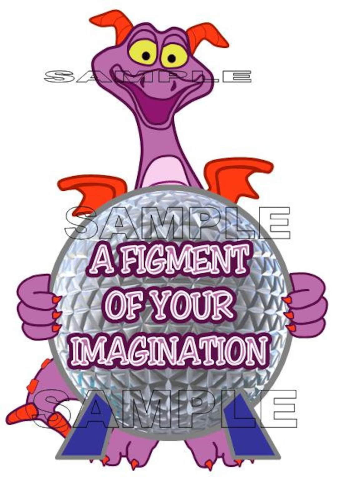 Disney World Epcot Figment of Your Imagination Scrapbook Embellishment ...