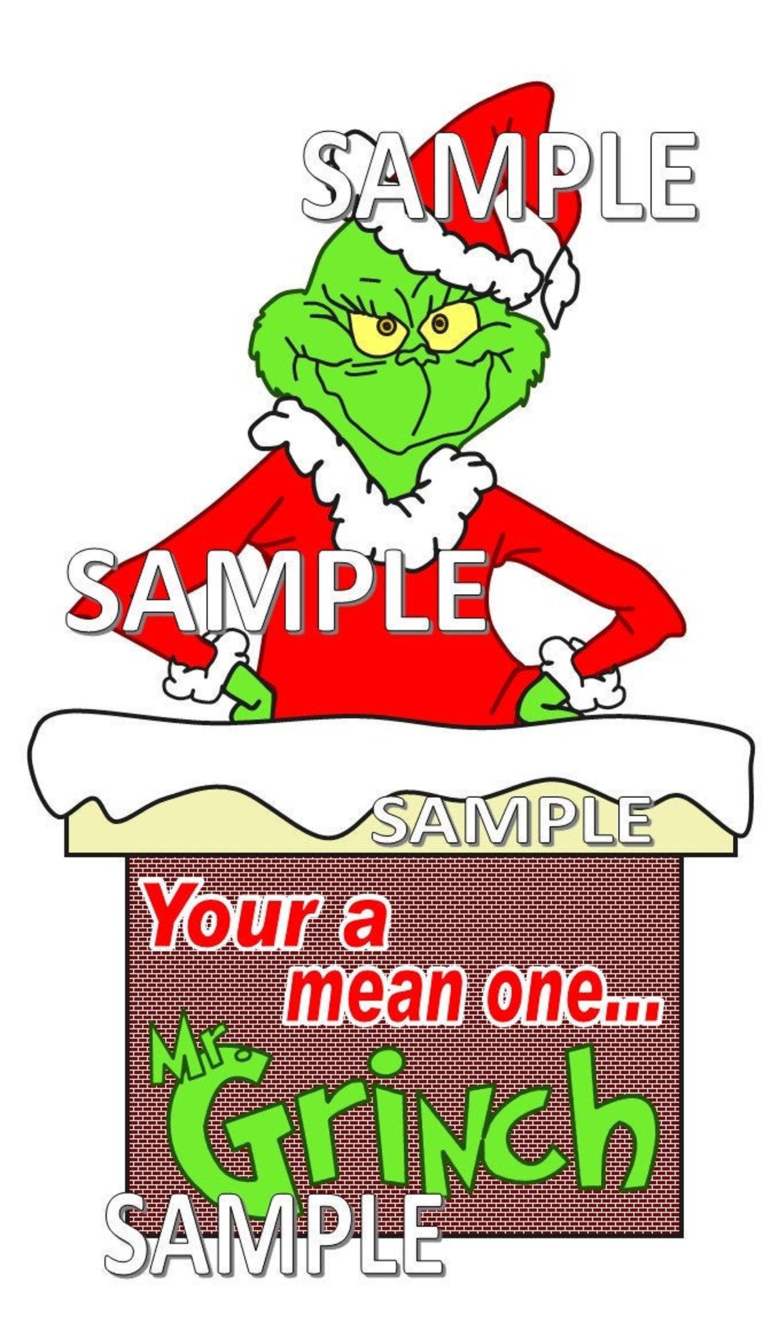 Universal Studios You're A Mean One Mr. Grinch Scrapbook Embellishment ...
