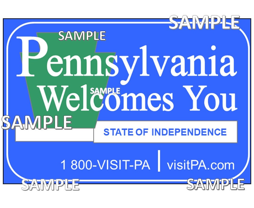 Pennsylvania State Welcome Sign Scrapbook Embellishment Paper Die Cut ...