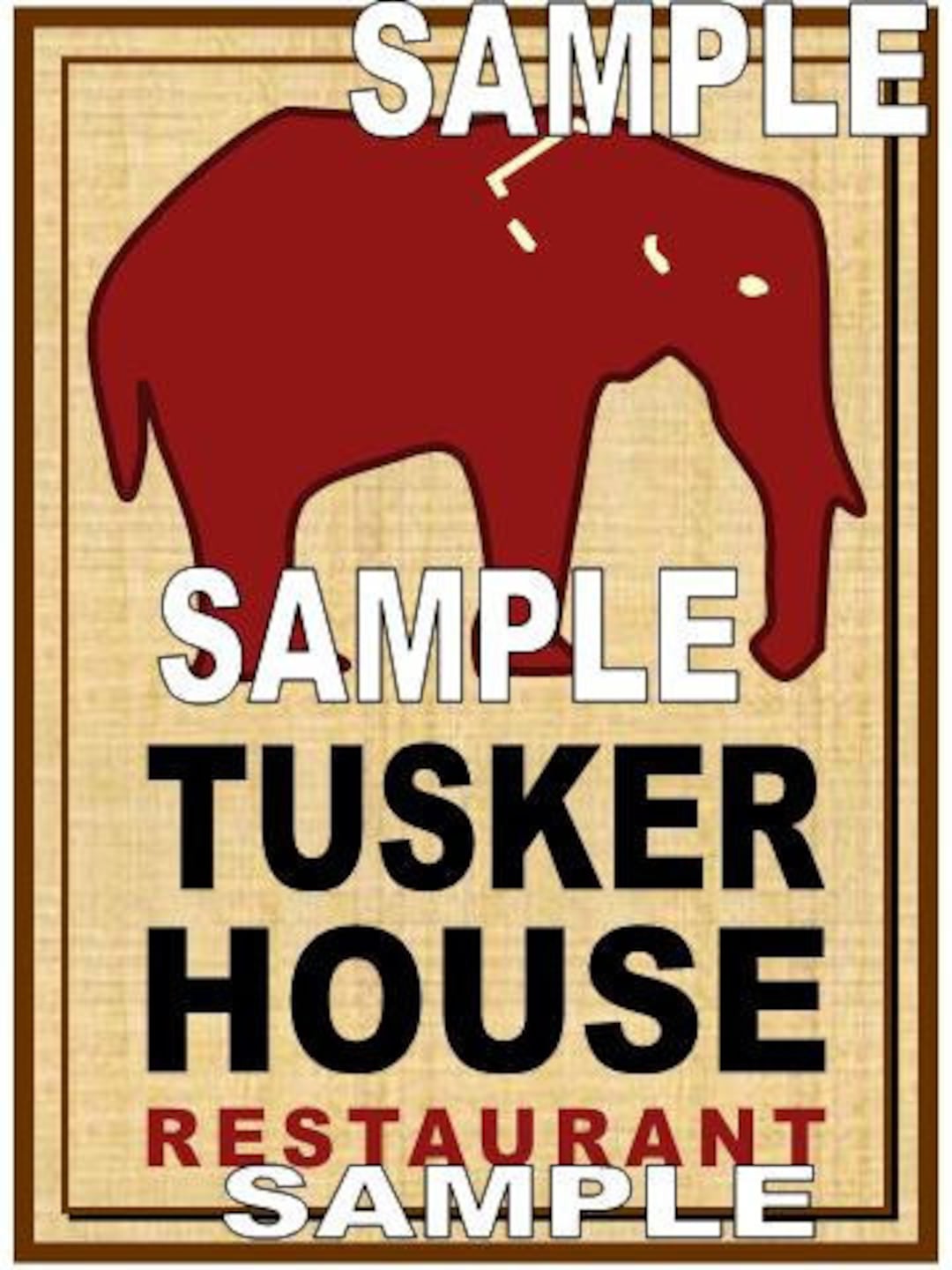 Disney World Animal Kingdom Tusker House Restaurant Sign Scrapbook ...