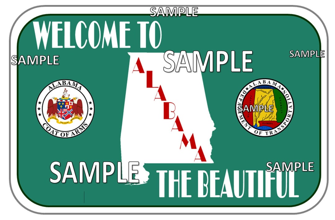 Welcome to Alabama State Welcome Sign Scrapbook Embellishment Paper Die ...