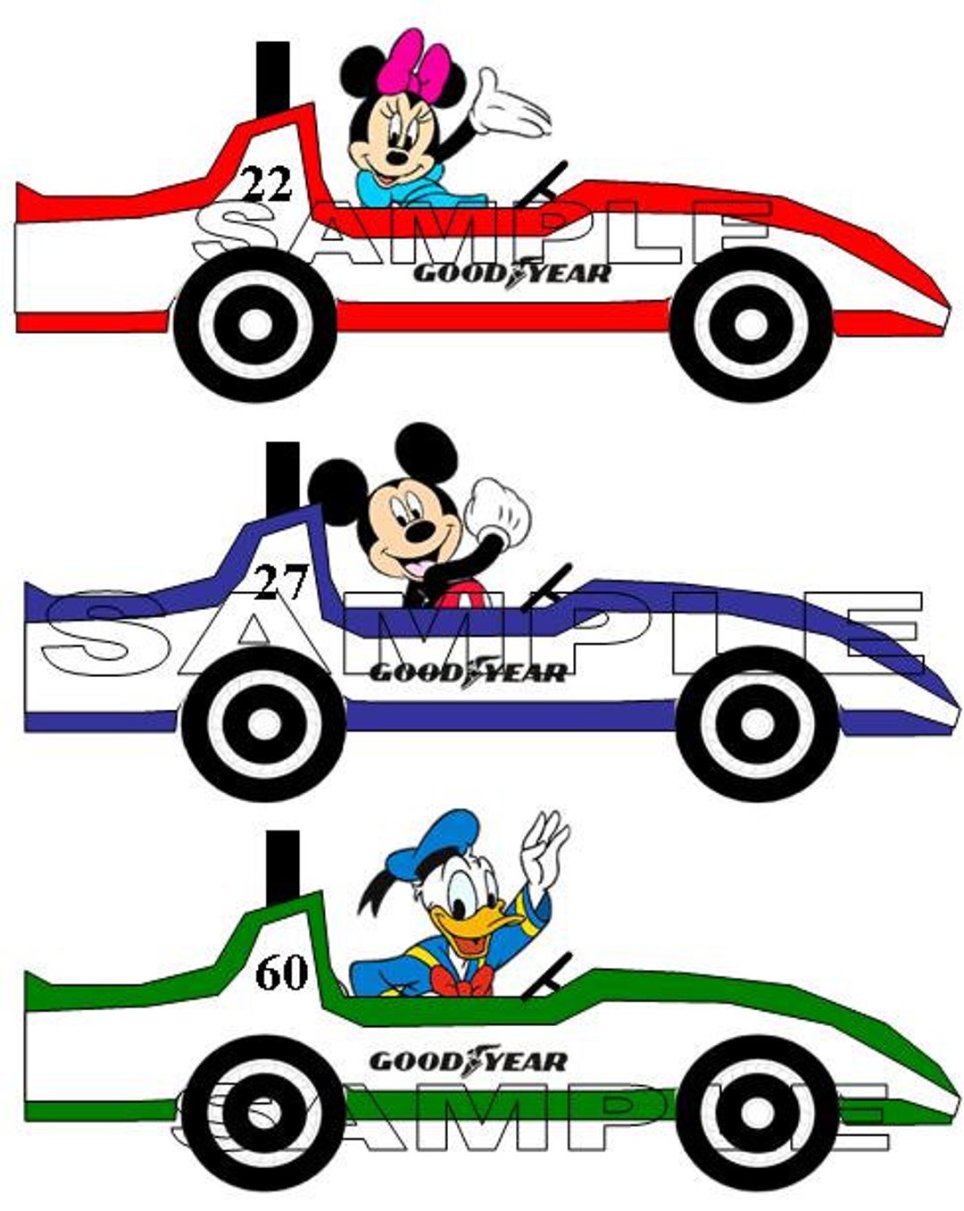 Disney World Magic Kingdom Tomorrowland Indy Speedway Cars Minnie ...