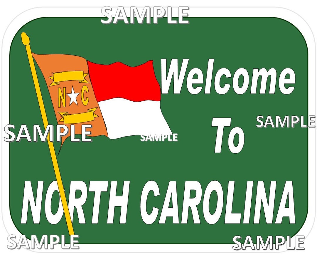 North Carolina State Welcome Sign Scrapbook Embellishment - Etsy